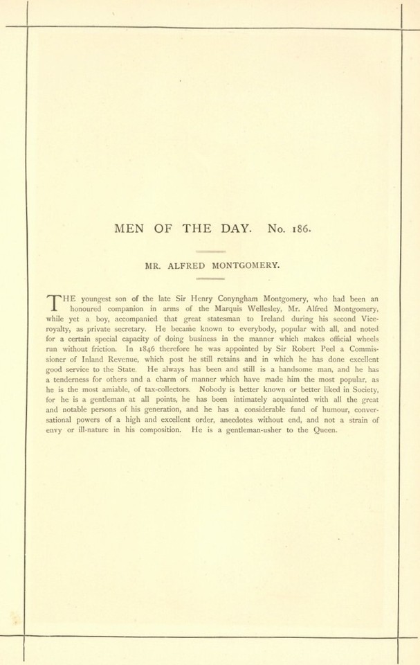MOST AMIABLE OF TAX COLLECTOR ALFRED MONTGOMERY A GENTLEMAN USHER TO ...