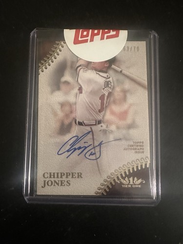 2018 TOPPS TIER ONE CHIPPER JONES AUTO 63 /70 ATLANTA BRAVES | eBay
