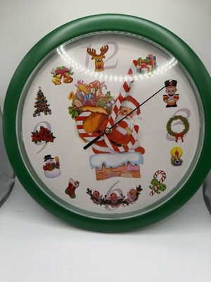 WORKING! VINTAGE MAISTO HOLIDAY CHRISTMAS MUSICAL CLOCK FROSTY RUDOLPH ...