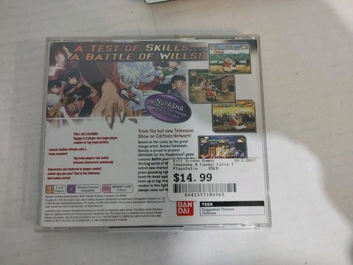 Playstation PS1 Inuyasha A Feudal Fairy Tale Video Game Complete | eBay