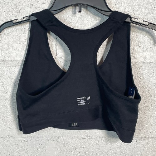 GapBody Women's Ribbed Logo Comfort Racerback Bra GPW01051 black Large ...
