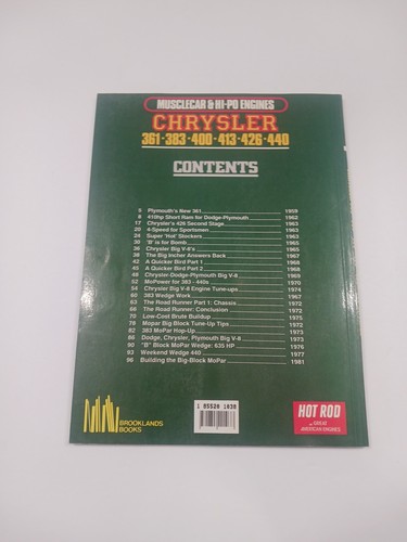 Chrysler Dodge Plymouth 361 383 400 413 426 440 Wedge Ramcharger Muscle ...