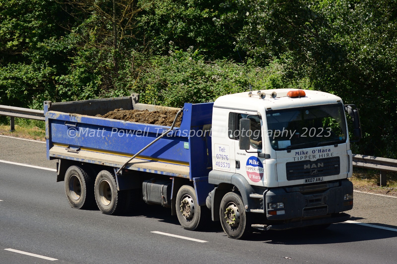 Truck Photo 12x8 - MAN TGA 32.400 - Mike O'Hara Tipper Hire - WX07 AWJ ...