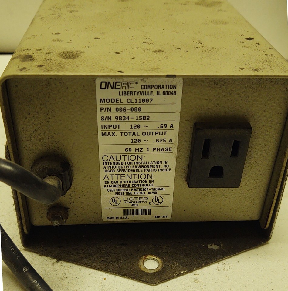 ONEAC CL11007 Power Conditioner 120 VAC Input .625 Amp Output TESTED | eBay
