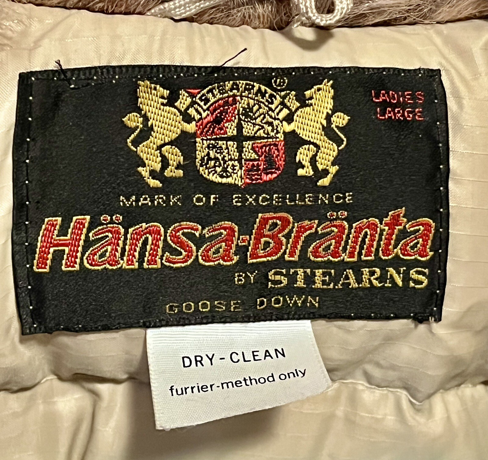 Vintage Hansa-Branta Jacket Brown Goose Down Faux Fur… - Gem