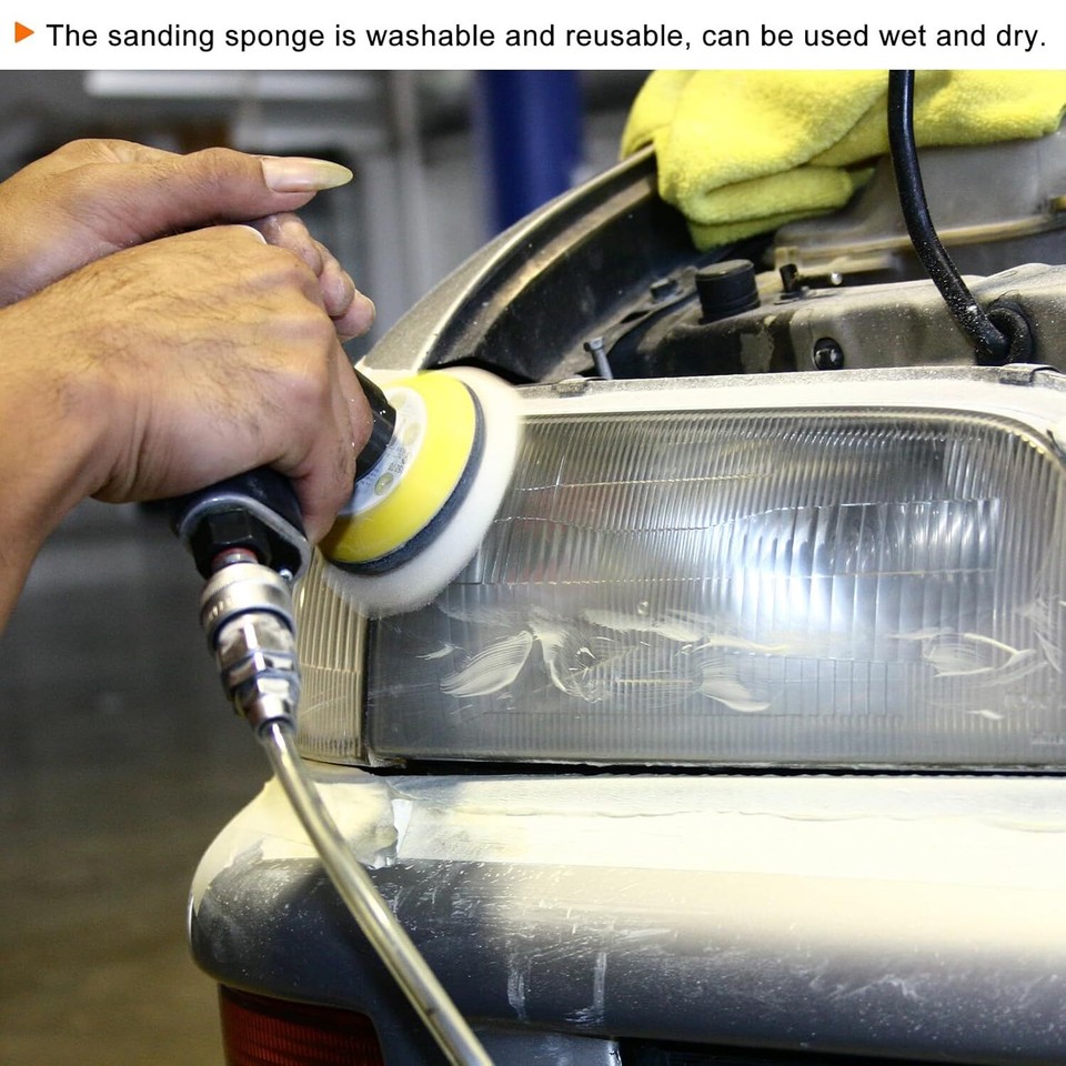 3in 5in 6in Sanding Sponge Hook and Loop Sanding Disc Corundum 300-3000 ...