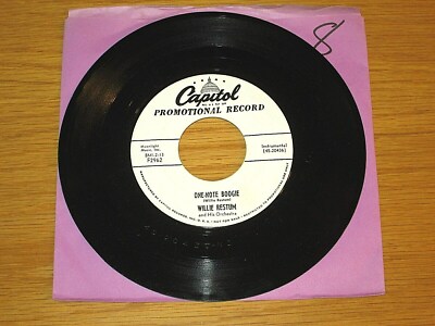 PROMO INSTRUMENTAL 45 RPM - WILLIE RESTUM - CAPITOL 2962 - "ONE-NOTE ...