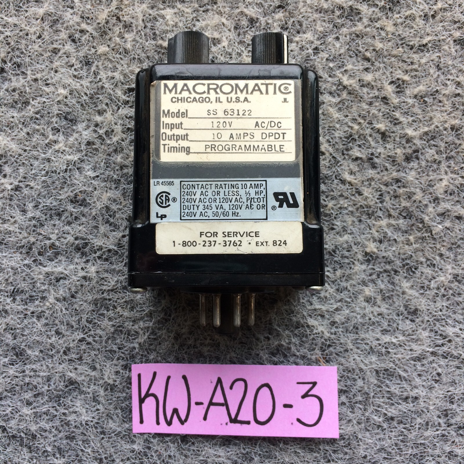 Macromatic SS-63122, Time Delay Relay, Timing Range Programmable | eBay