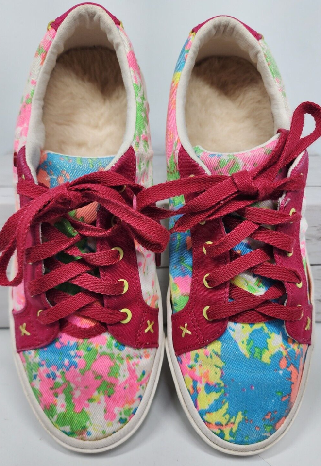 UGG Canvas Paint Splatter/Tie Dye, Lace Up Fur Lined Sole, Women's/Teen ...