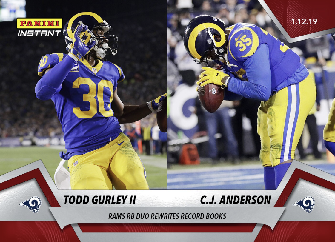 2018-19 TODD GURLEY CJ ANDERSON RAMS RB DUO REWRITES RECORDS PANINI ...