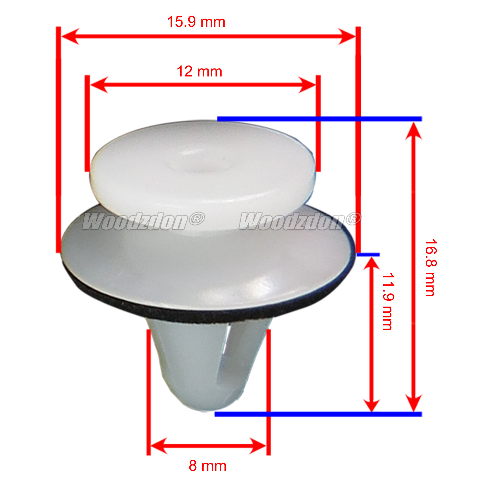 100 X Rivet Fastener Side Garnish Moulding Clips For Mitsubishi Eclipse ...