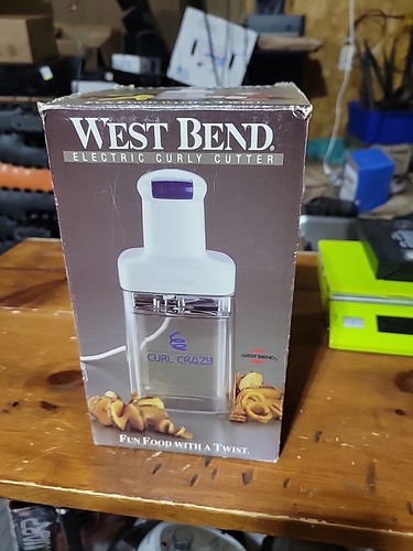 NEW*West Bend Electric Curly Spiral Cutter 41004 Curl Crazy VTG Fry ...