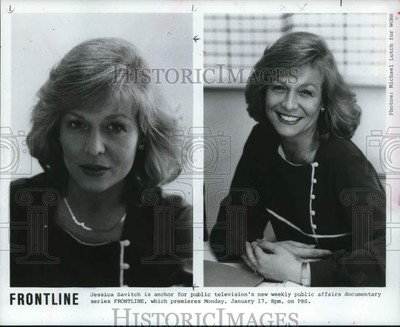 1983 Press Photo Jessica Savitch, Anchor on "Frontline" PBS Series ...