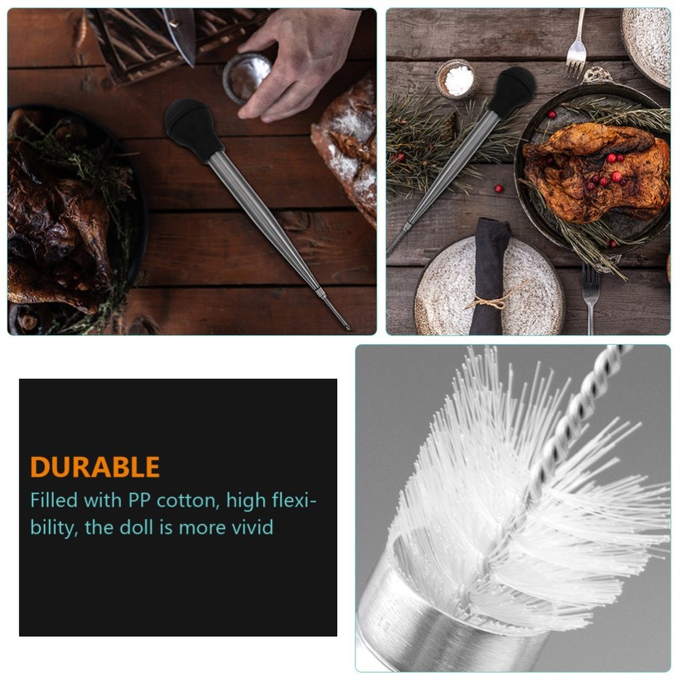 Seasoning Pump Tool Basting Injector Liquid Stainless Steel Meat ...