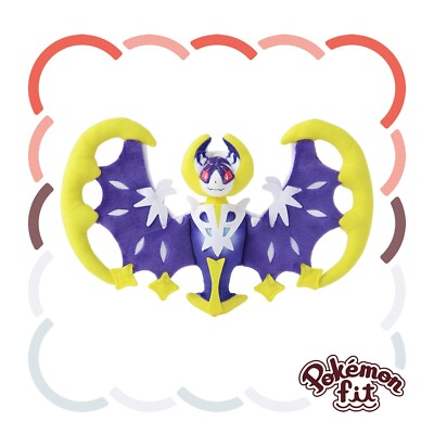 Pokemon Center Fit Plush Doll - 792 Lunala 6in Psychic Moon Bat Purple ...