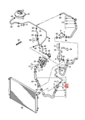 Genuine VW Scirocco 138 Coolant Hose With Quick Release Coupling ...