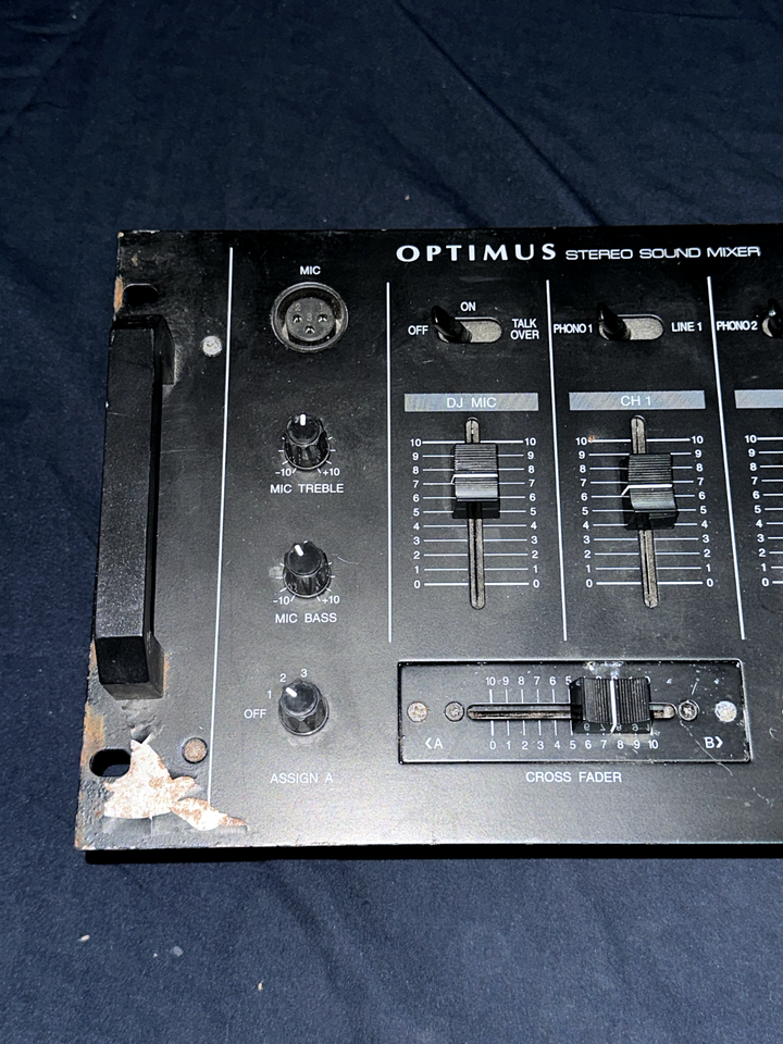 Optimus SSM-1250 3 Channel Stereo Sound Mixer - Mixing Console Tested ...