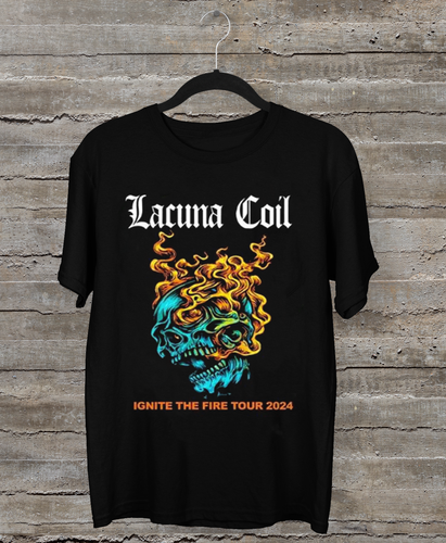 Lacuna Coil 2024 Ignite The Fire Tour Black All Size S-5Xl Gift Fans ...