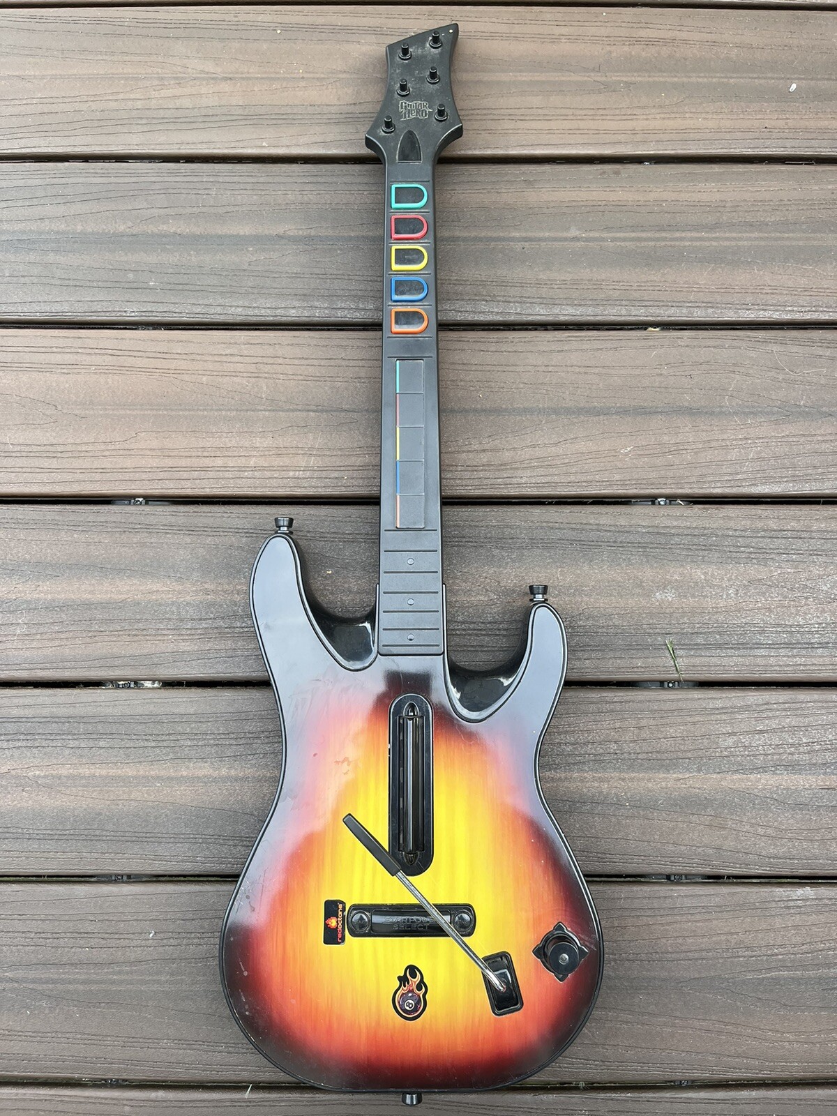 PS2 Sunburst Guitar Hero Controller Red Octane Playstation 2 95449.805 ...