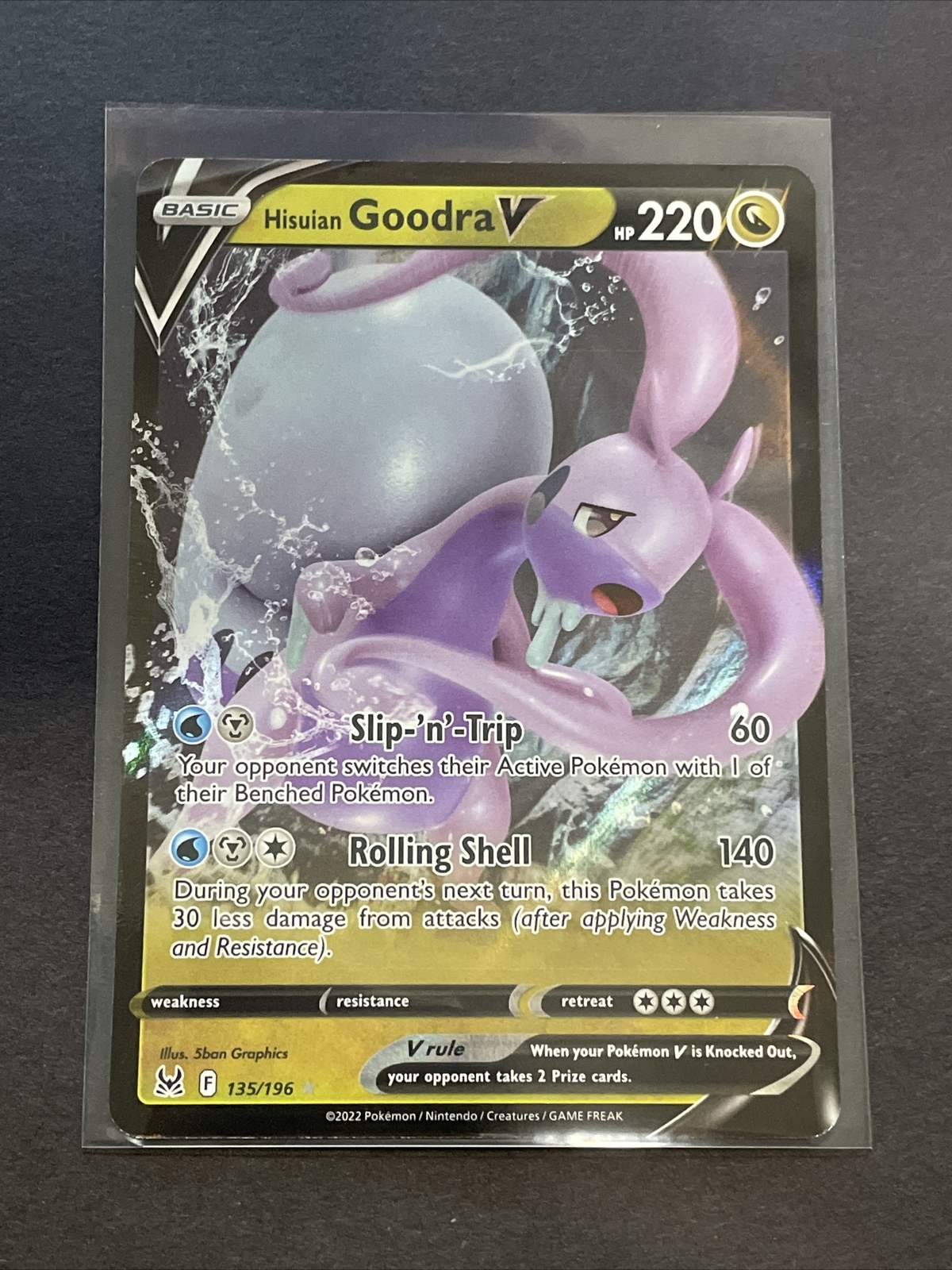 Hisuian Goodra V 135/196 Full Art NM/M Lost Origin Pokemon Card | eBay