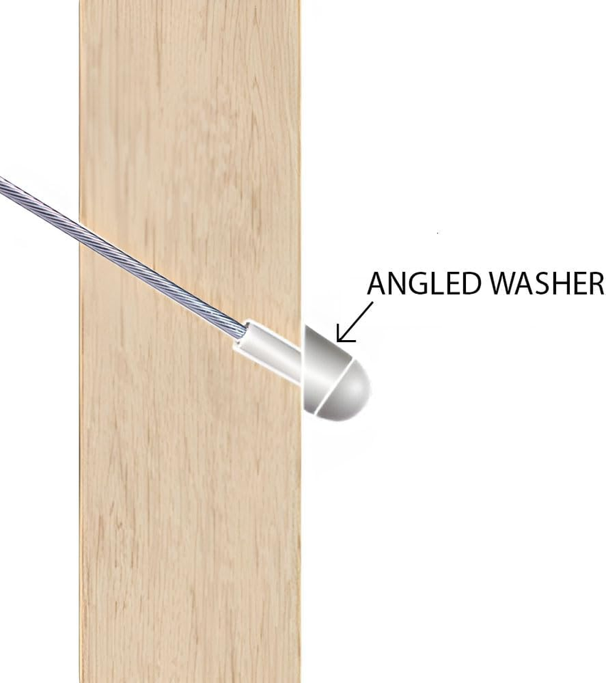 Stainless Steel Angled Washers for Cable Railing Stair Ends (30-Degree ...