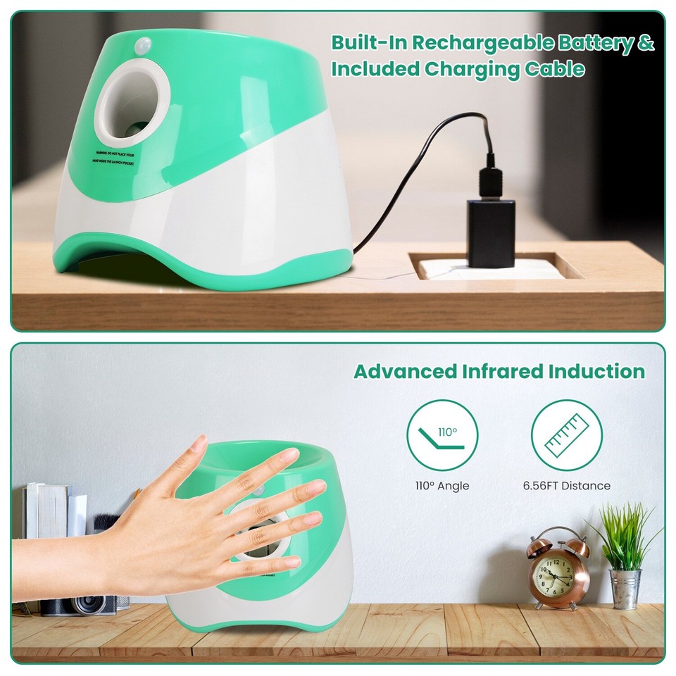 Automatic Dog Ball Launcher Pet Play Toys Ball Thrower Fetch Machine ...