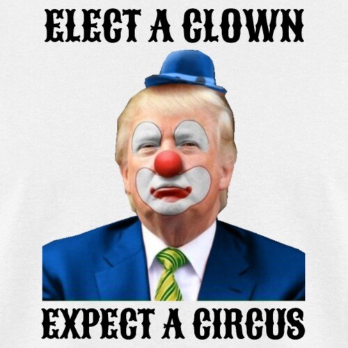Elect A Clown Expect A Circus Humor Anti-Trump Men's T-Shirt | eBay