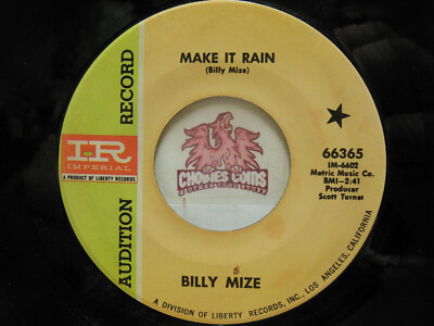 Promo! Billy Mize – Make It Rain / You Done Me Wrong, 45 RPM VG (15D ...