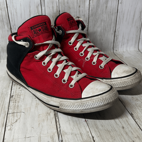 Converse All Star Red Black Hi top Sneakers Unisex M 10 W 12 | eBay