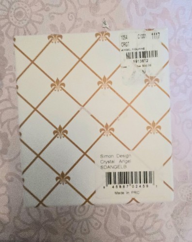 Simon Designs Crystal Blue Amber Angel Paperweight Glass Figurine New ...