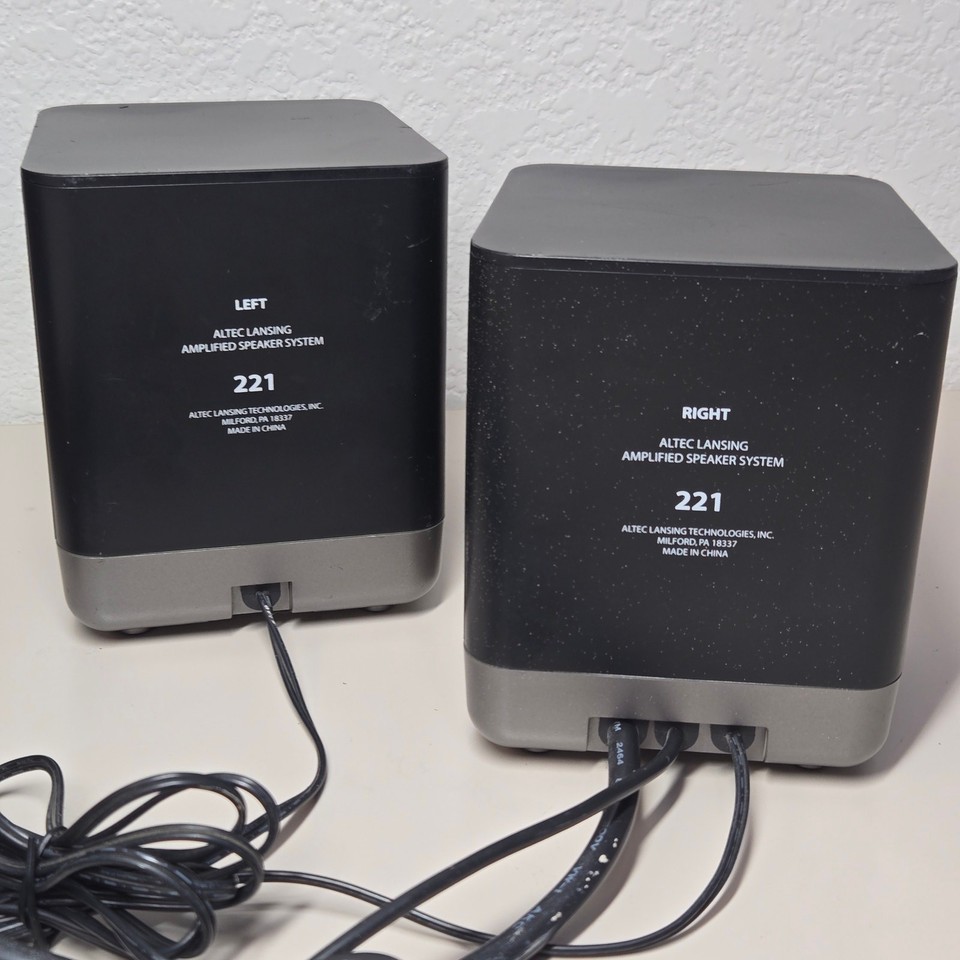 Altec Lansing 221 3-Piece Set Wired Computer Desktop Speaker System ...