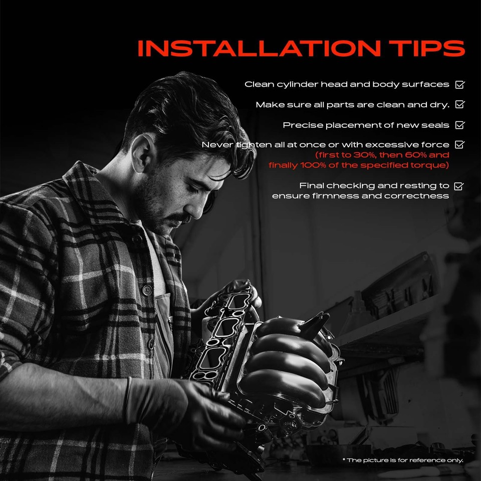 Upper Fuel Injection Plenum Gasket Set for Mazda MPV 2002 2003 2004 ...