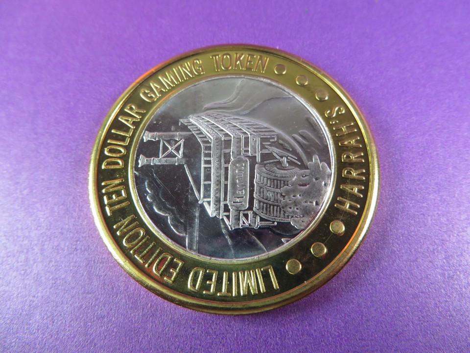 Casino Silver Token Harrah's Casino Las Vegas Nevada .999 Fine Silver ...