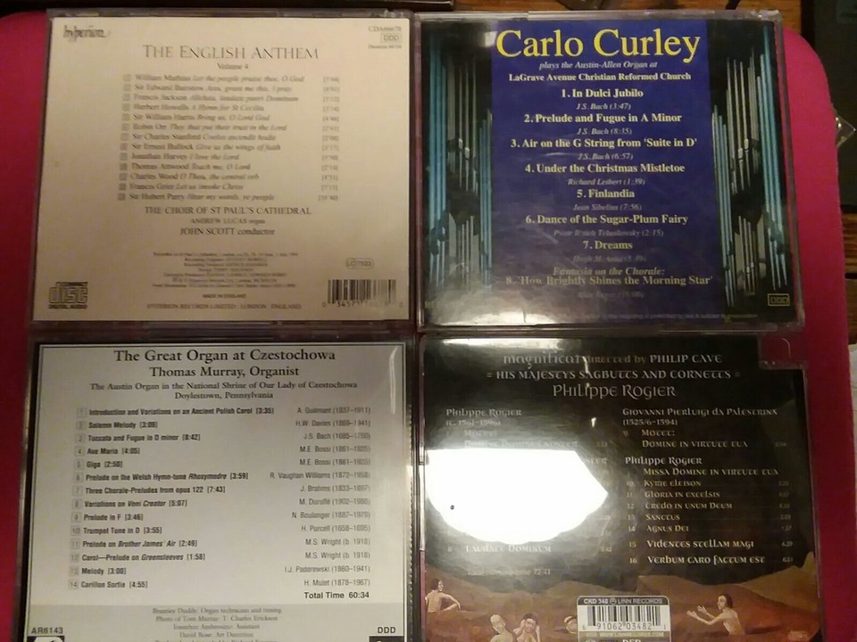 Lot Christmas Organ music Cds Murray Hyperion st. Paul's curley rogier ...