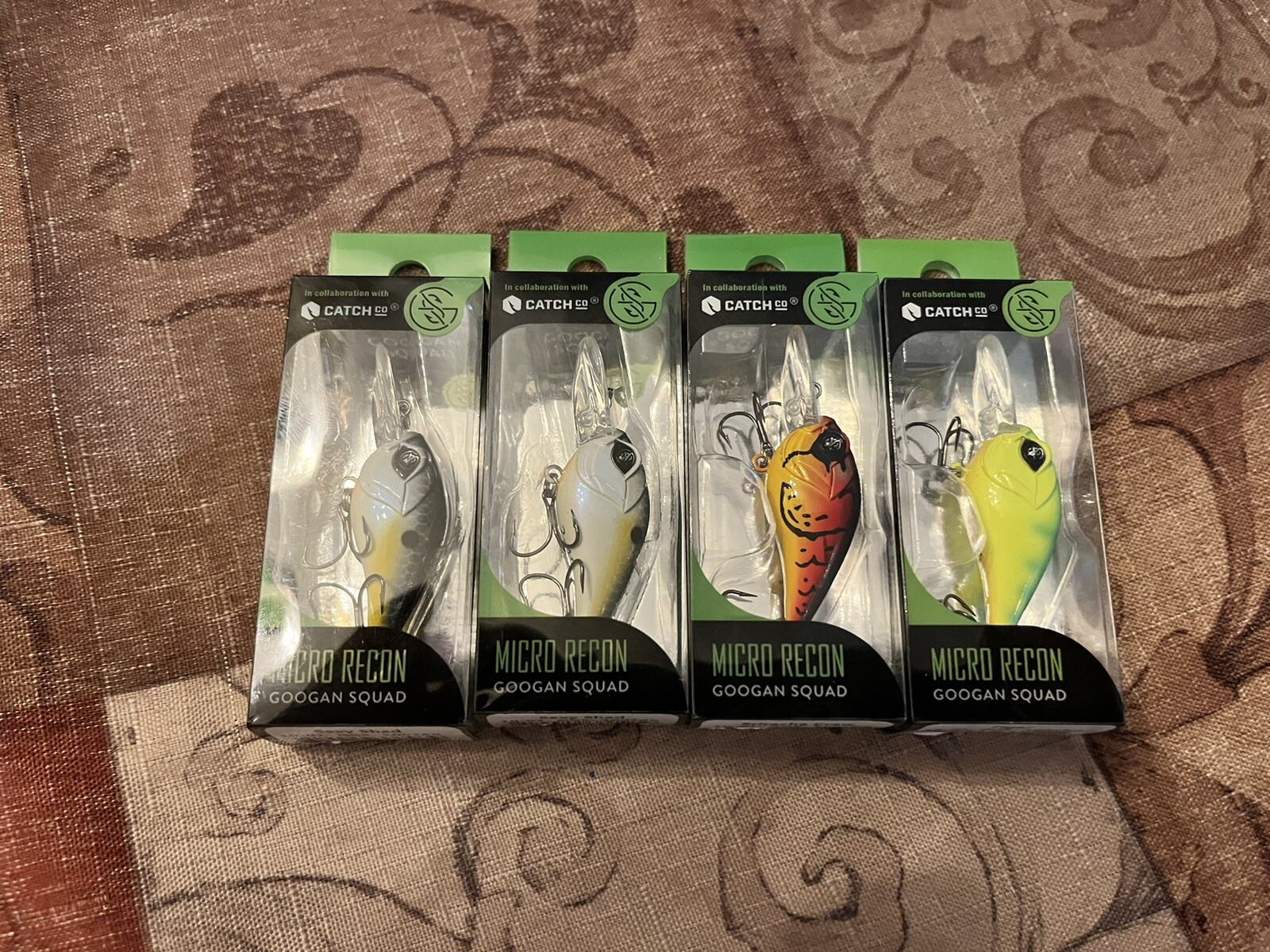 Lot of 4 Googan Squad Micro Recon Crankbaits Sexy Shad Sriracha Shad ...