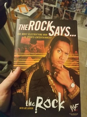 The Rock " The Rock Says" Book Dwayne Johnson WWE WWF Like New | eBay