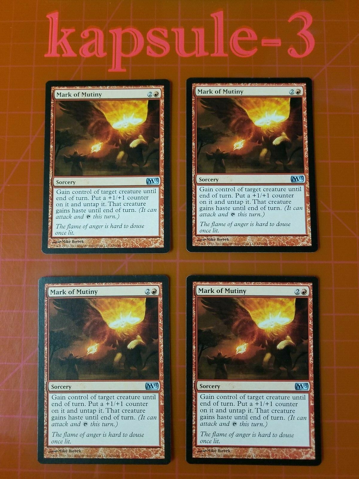 4x Mark of Mutiny | M13 Magic 2013 | MTG Magic Cards | eBay