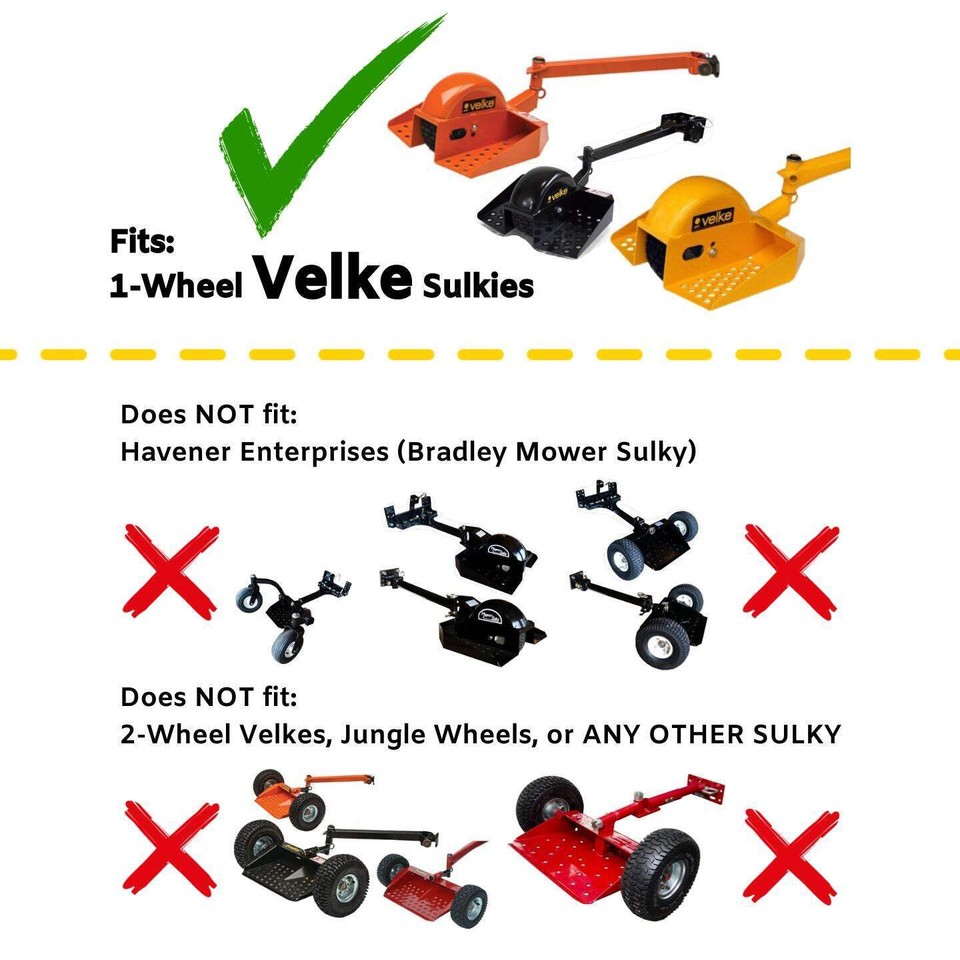1-Wheel Velke Sulky Wheel & Tire Assembly P/N VKWHEEL & 72240001 | eBay