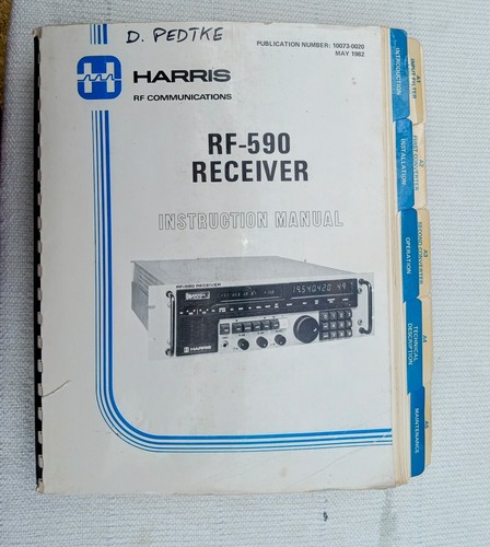 HARRIS RF 590 PREMIUM RECEIVER MIL-SPEC HAM RADIO Instruction Manual | eBay
