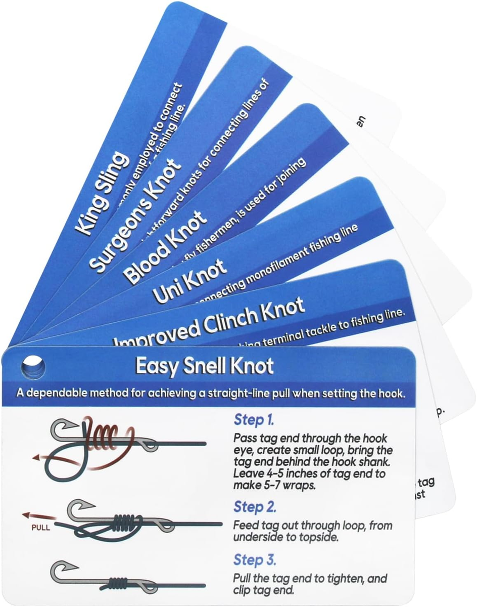 Fishing Knot Reference Card Quick Reference Fishing Knots Guide #2 ...
