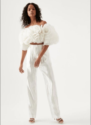 Aje Pants Gracious Ivory Size AU 8 / US 4 BNWT Resort Trousers Long | eBay