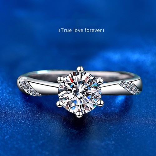 1CT D Color VS1 Moissanite 925 Sterling Silver Psychic Six Claw Ring | eBay