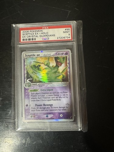 Sceptile EX 96/100 PSA 9 Mint Ultra Rare Pokemon Card Crystal Guardians ...
