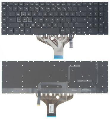 Black German 4-Zone RGB Backlit Keyboard For HP OMEN 17-cb1000 by 17 ...