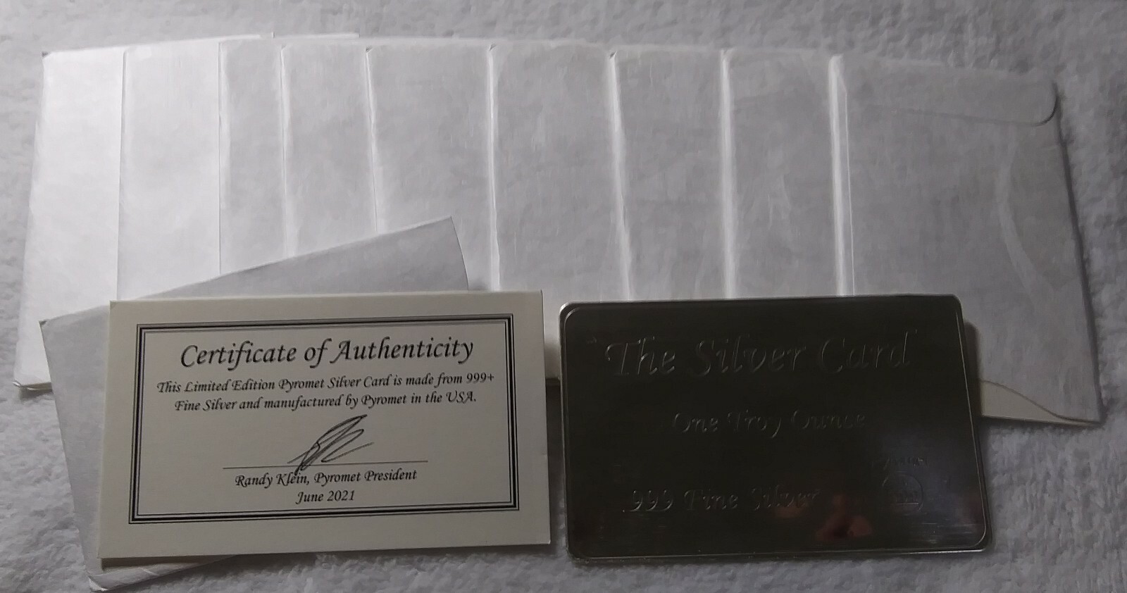 2021 1 Oz Pyromet Silver Card .999 Fine (W Sleeve/COA) | eBay