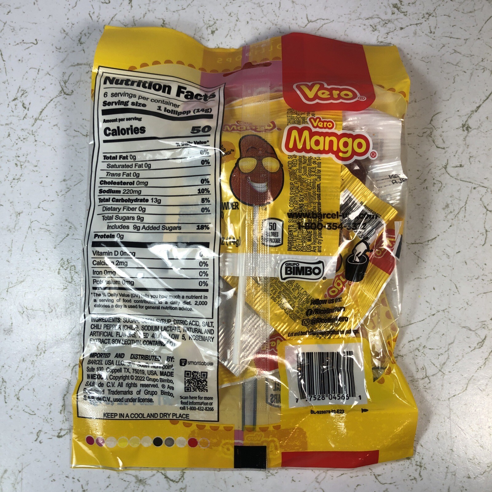 Vero Mango Lollipops Coated with Chili Powder Hot and Sweet Candy Treat ...