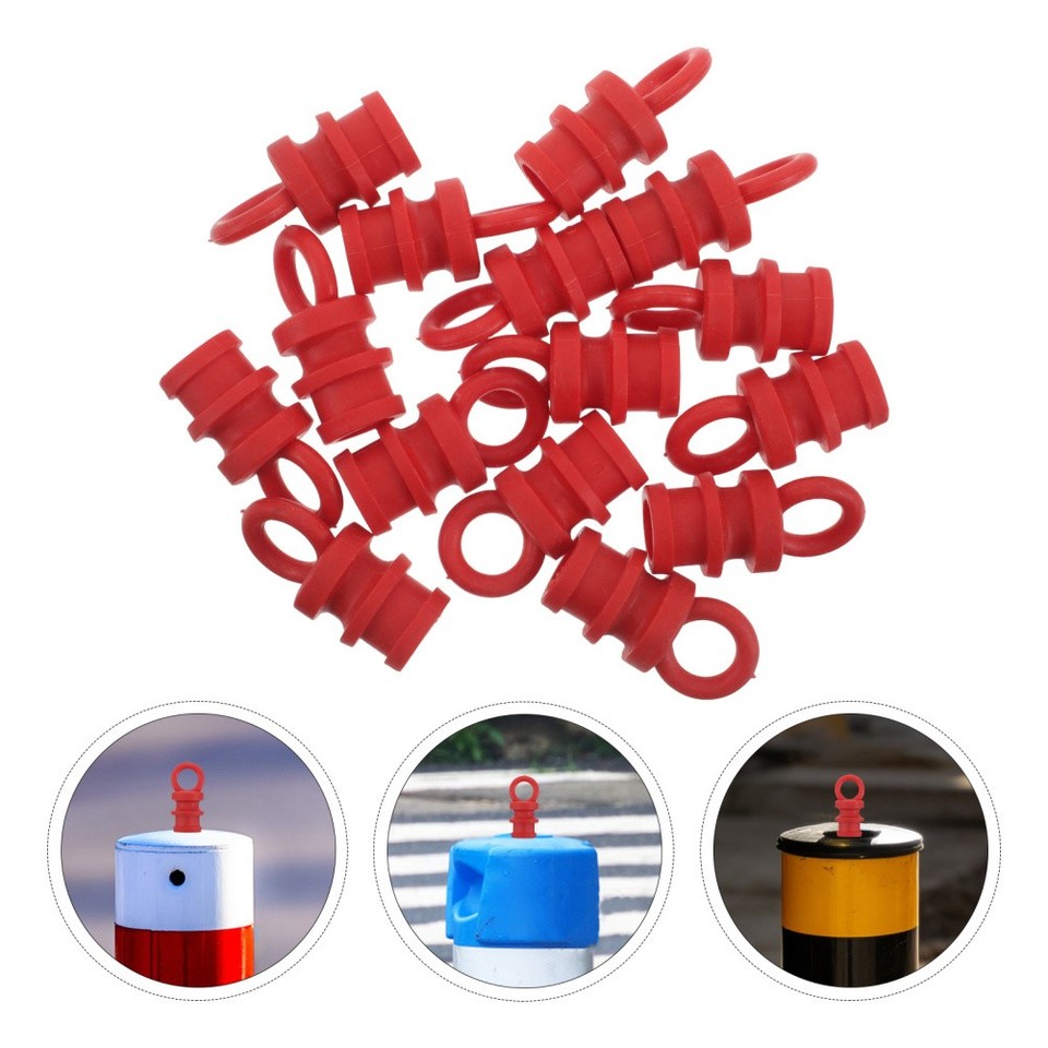 15 PCS Warning Isolation Column Accessories Plastic Cone Caps Fasteners ...