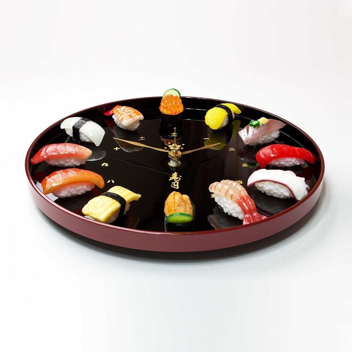 Sushi Clock Japan food sample craftsman 12 nigiri-sushi wall clock ...