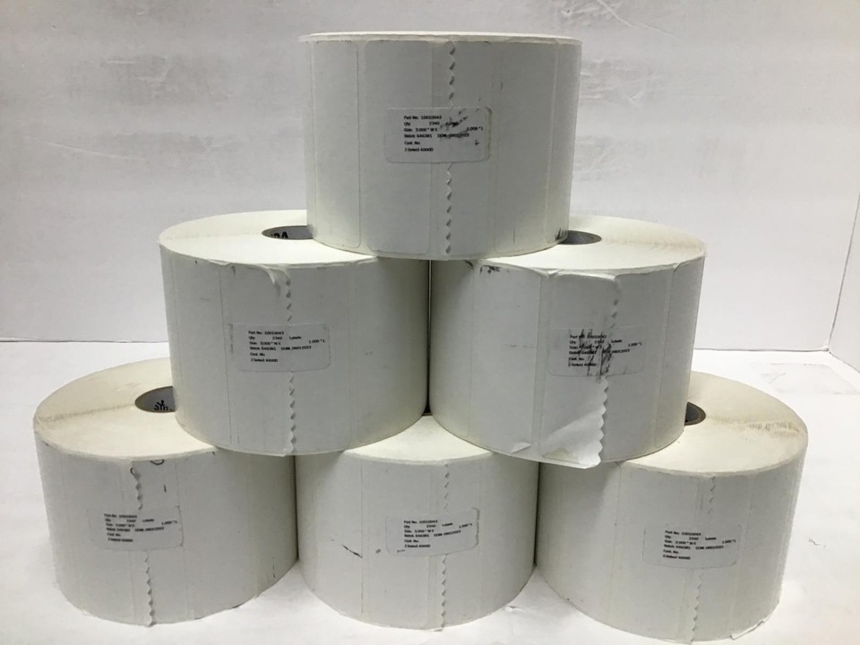 Zebra Z-Select Labels (3"x1") (2340 per roll) (6 rolls) Genuine OEM ...