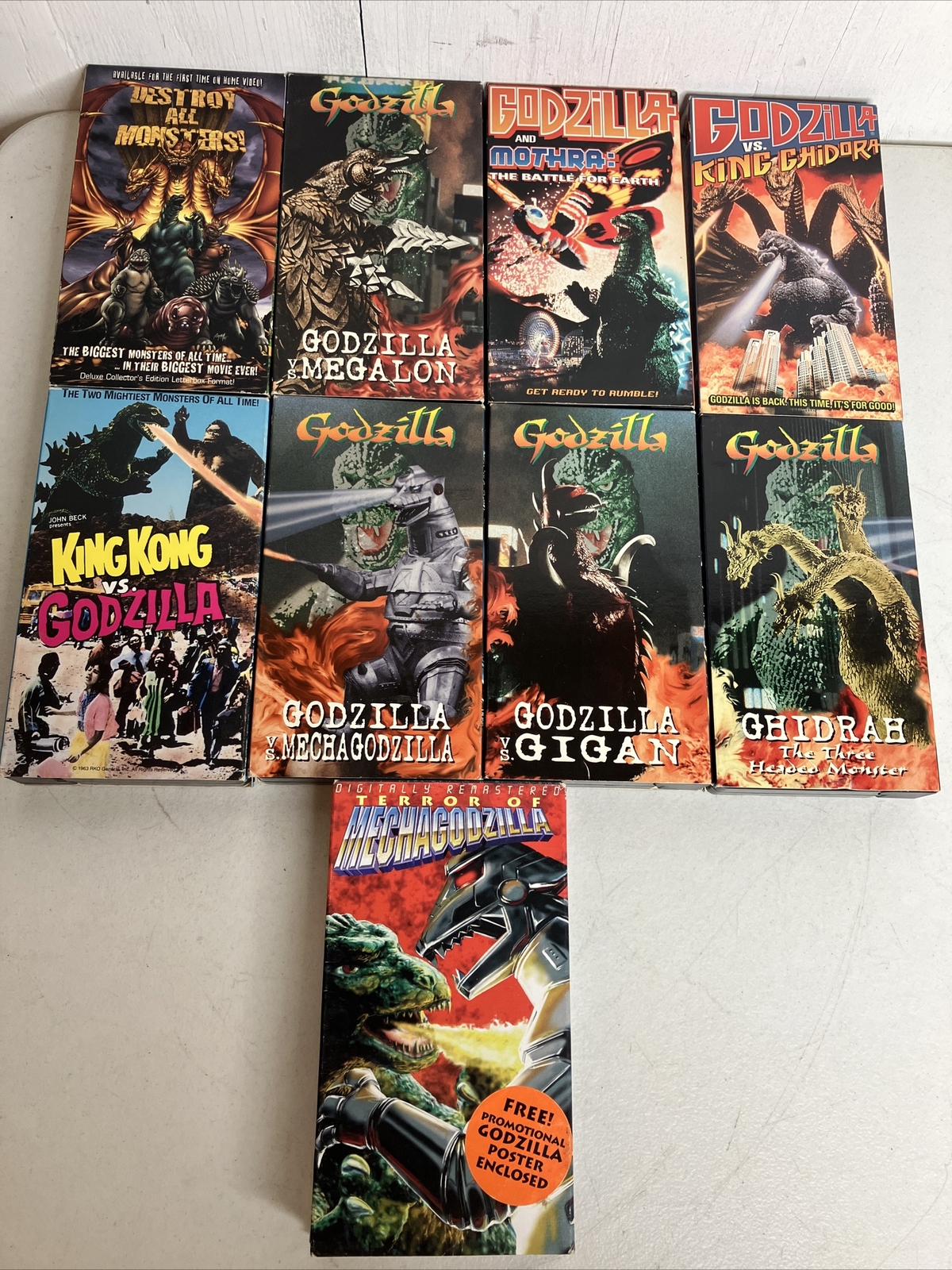 Vintage Godzilla VHS Tapes - Mothra Ghidrah | Grelly USA